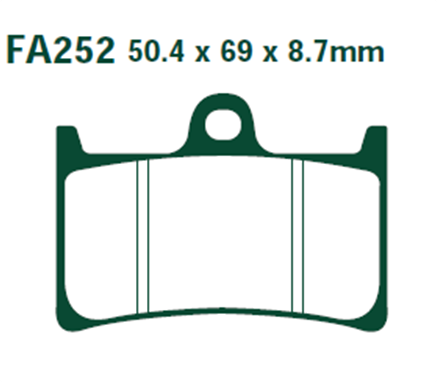 Pastillas de freno Sinterizadas HH EBC - FA252HH - Precio: 29,51 ...